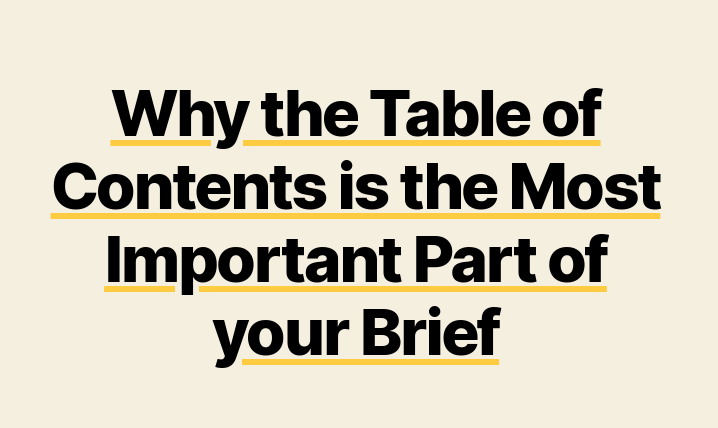 Why the Table of Contents is the Most Important Part of your Brief ...